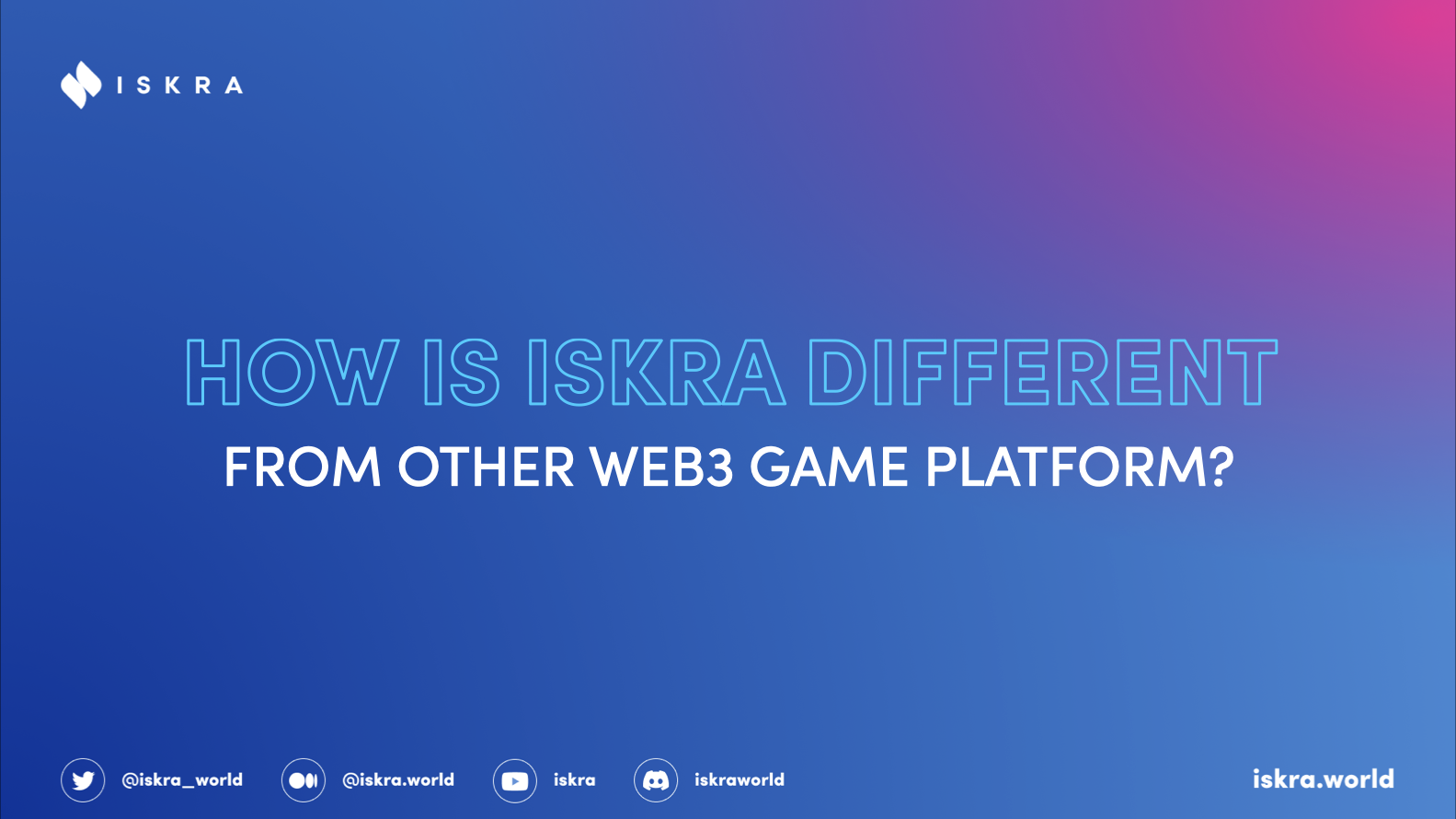 How is Iskra different from other Web3 Game Platforms? - Iskra Guide