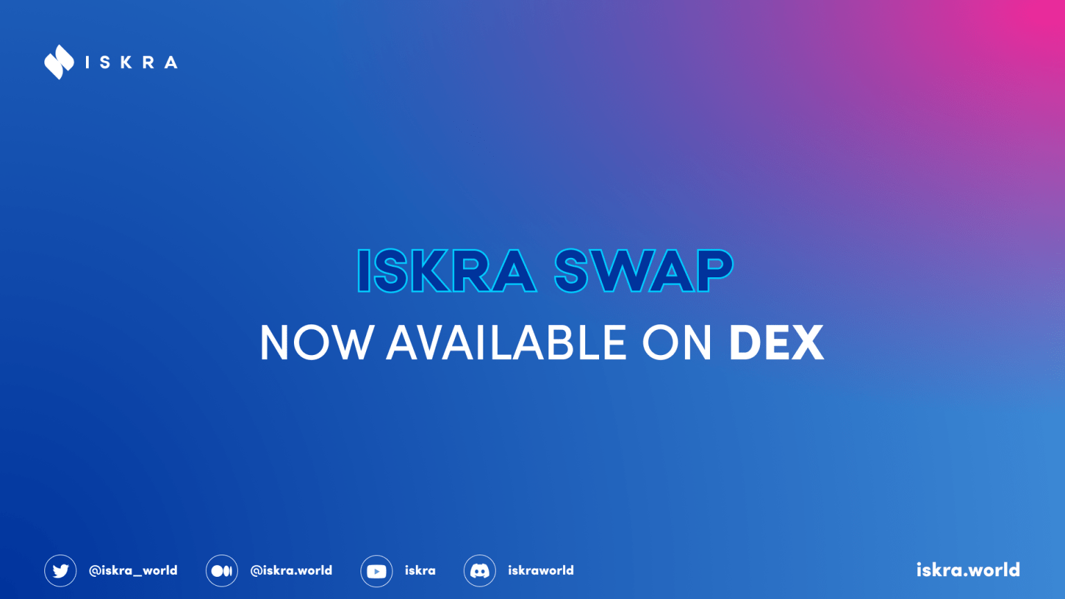 Iskra Swap Now Available on DEX - Iskra News